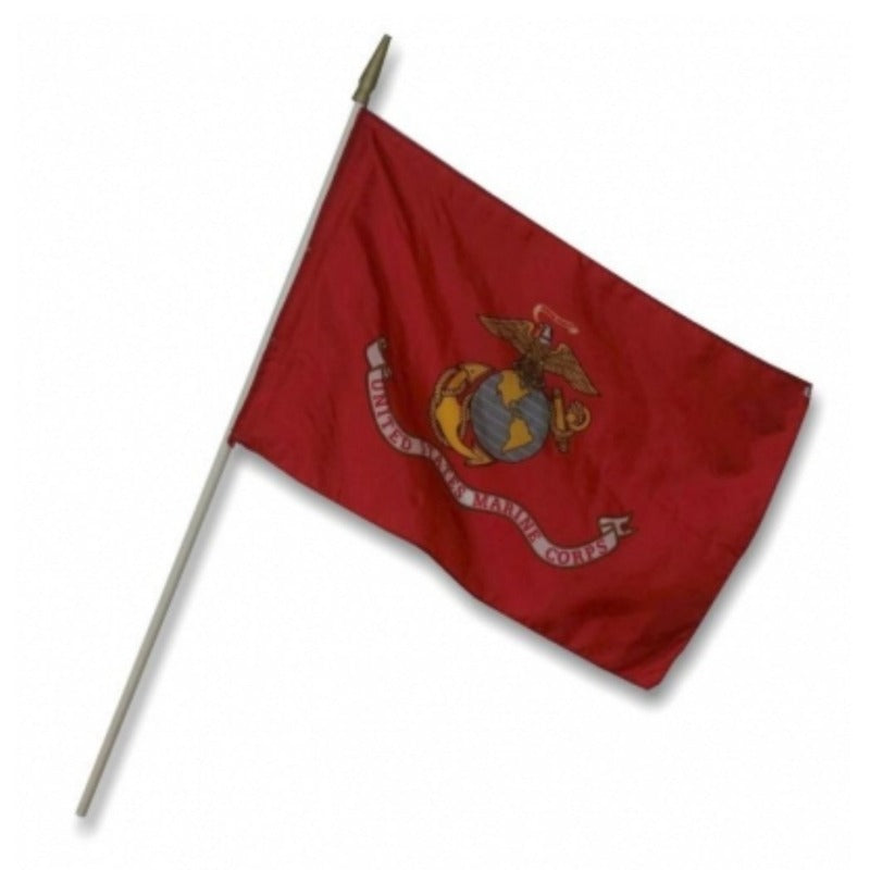 12x18" US Marine Corps Traditional Stick Flag — Ace Flag & Gift Shop