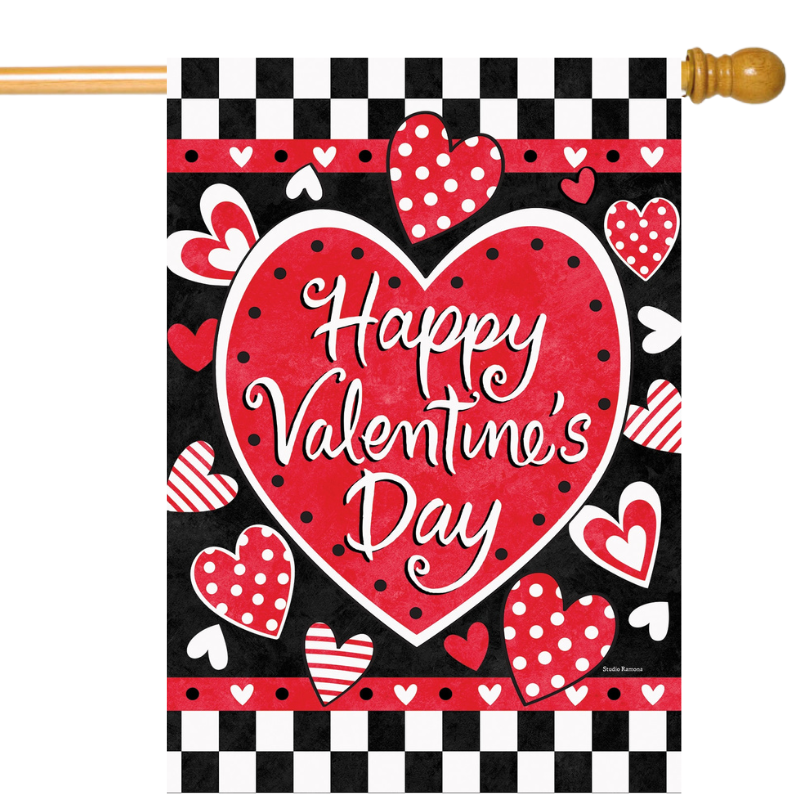Valentine Check Banner Flag — Ace Flag & Gift Shop