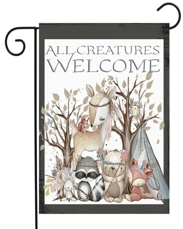 All Creatures Welcome Garden Flag — Ace Flag & Gift Shop