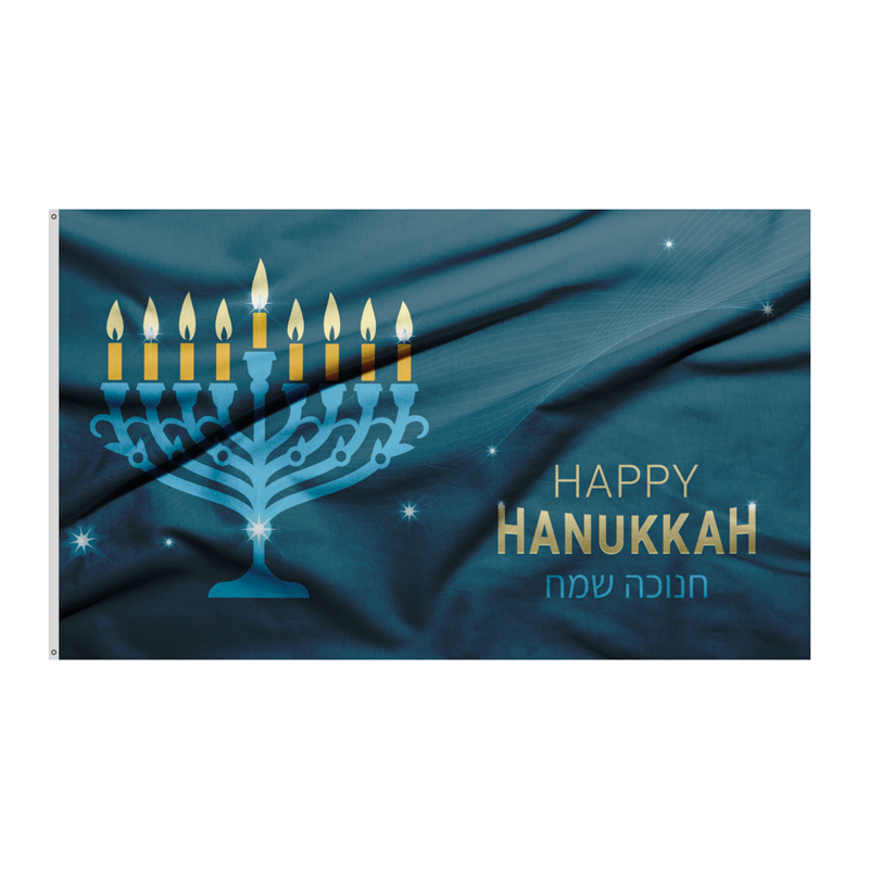 3x5' Happy Hanukkah Polyester Flag - Made in USA – Ace Flag & Visual ...