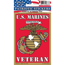 US Marine Corps Veteran Vertical Sticker – Ace Flag & Visual Promotion