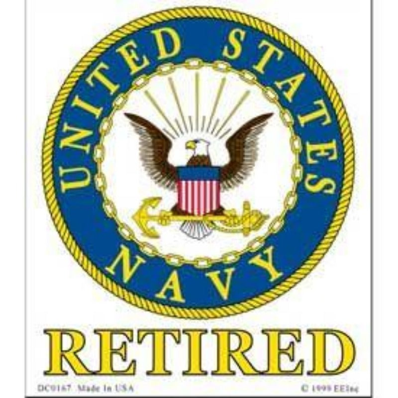 US Navy Retired Circle Logo Sticker – Ace Flag & Visual Promotion